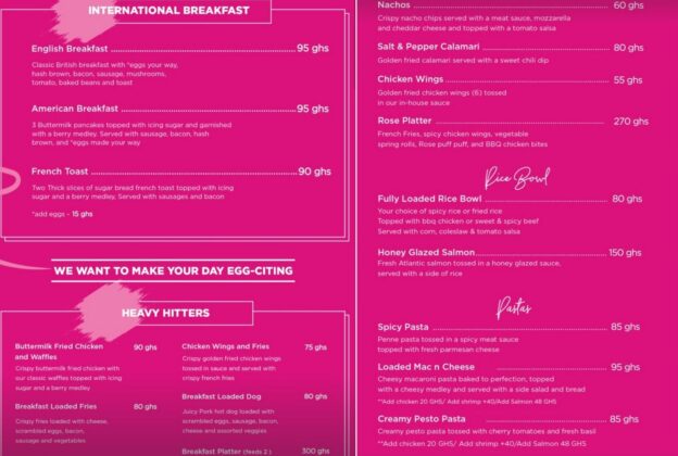 Rose Garden Accra (Restaurant in Labone) Breakfast & Brunch | AfiaGhana