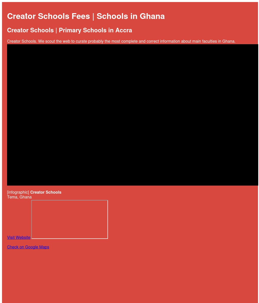 Creator Schools Fees | Schools In Ghana